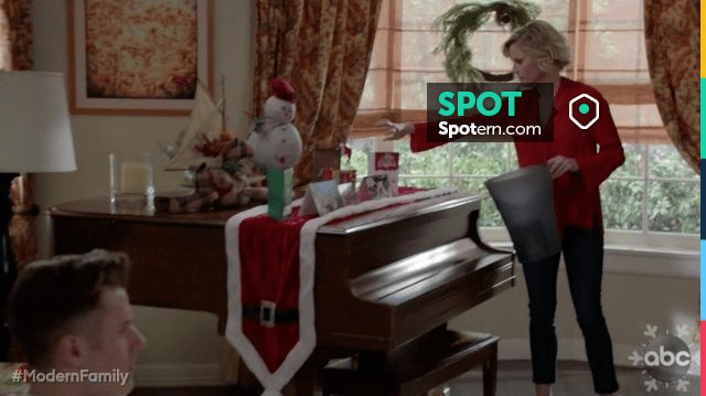 Alice + Olivia Meredith Bell-Sleeve Red Blouse worn by Claire Dunphy ...