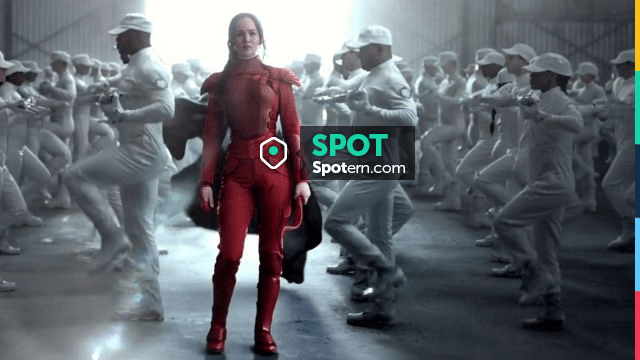 The replica of the costume of the red armor worn by Katniss Everdeen ...