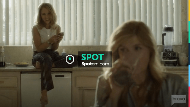 See by Chloe Striped Straight Leg Trousers worn by Veronica Newell ...