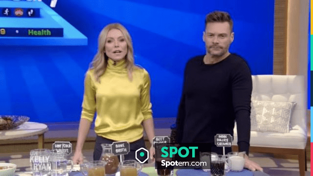 Chloé Cady Button-Front Trousers worn by Kelly Ripa on LIVE with Kelly ...