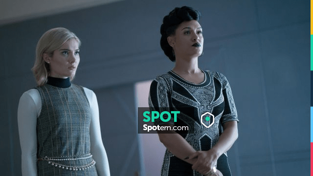 Lace & Eyelet Detail Midi Dress worn by Reeva Payge (Grace Byers) in ...