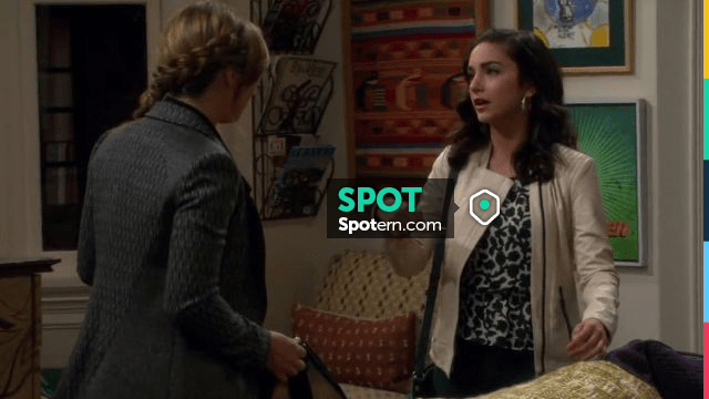 Zara Baby Blue Biker Leather Jacket worn by Mandy Baxter (Molly Ephraim ...