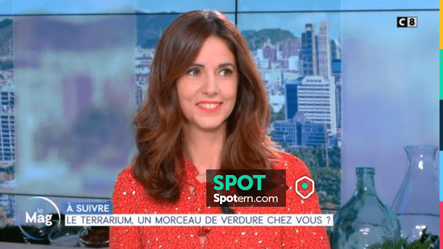 The red dress of Caroline Munoz in William noon of the 31/01/2019 | Spotern
