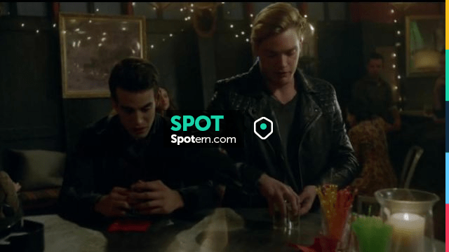 All Saints Conroy Leather Biker Jacket usado por Jace Wayland (Dominic ...