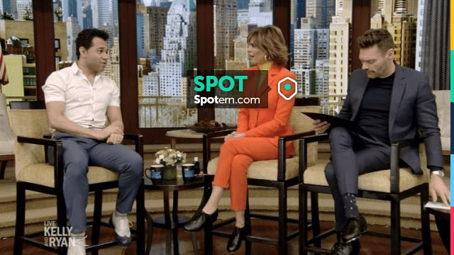 Altuzarra Fenice cady blazer en naranja usado por Lisa Rinna en VIVO ...