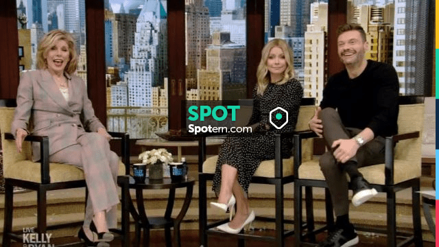 Reformation Zelda Slit Dress worn by Kelly Ripa on LIVE with Kelly and ...