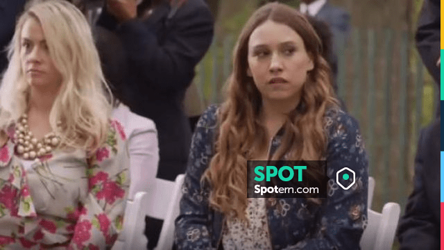 Zara Floral Bomber Jacket worn by Catherine Meyer (Sarah Sutherland) in ...