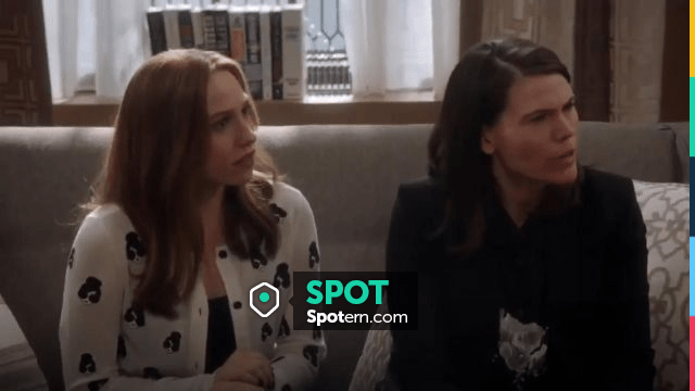 Alice + Olivia Stacey Emoji Embroidered Wool Cardigan worn by Catherine ...