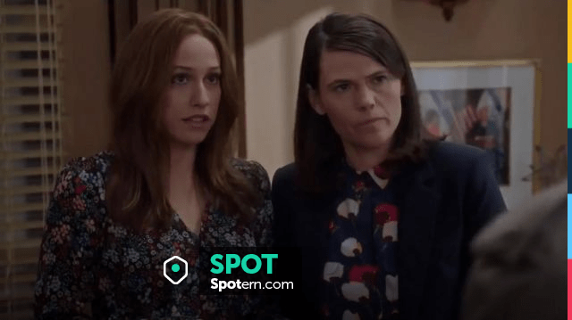 Veronica Beard Ripley Ruched Floral Silk Boho Blouse worn by Catherine ...