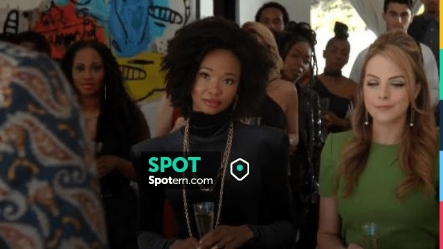 Velvet Black Bodysuit worn by (Monica Colby) Wakeema Hollis in Dynasty ...