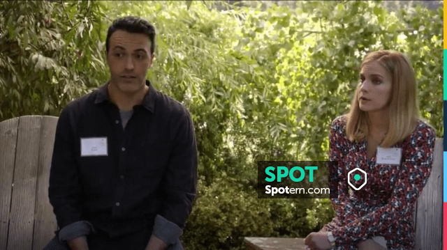 Brooks Brothers B Print Jersey Faux Wrap Dress worn by Amy Brookheimer ...