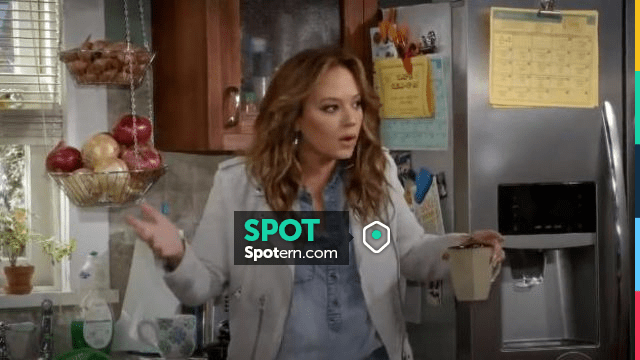 All Saints Balfern Biker Jacket worn by Vanessa Cellucci (Leah Remini ...