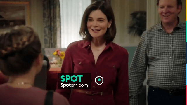 Polo Ralph Lauren Silk Crepe Shirtdress worn by Heather (Betsy Brandt ...