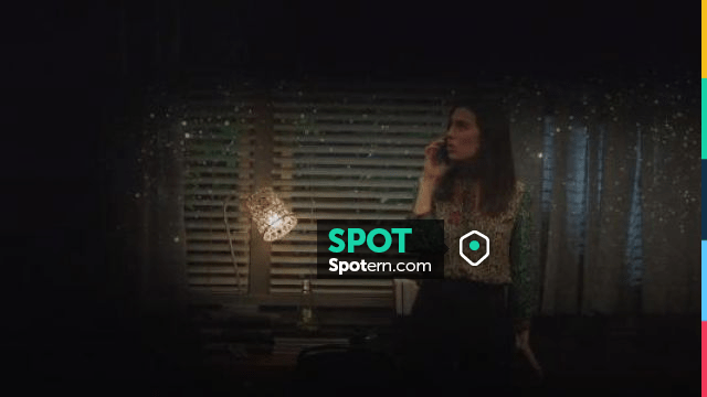 Alice + Olivia Sheila Top in Crest Tile Black / Sun worn by Chloe ...