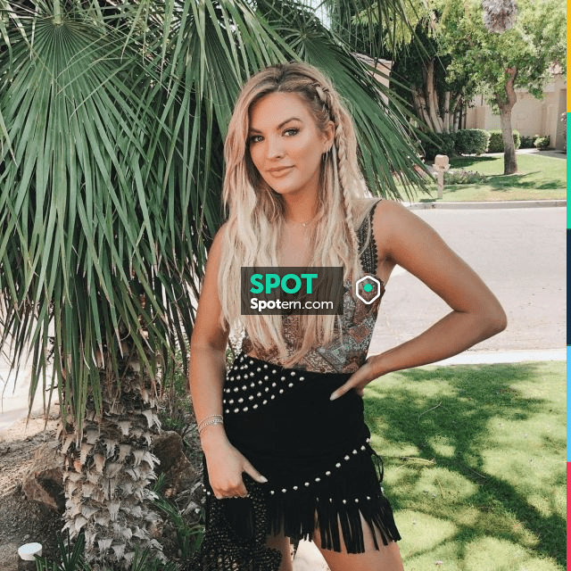 X by NBD Delylah Bustier Top worn by Rebecca Tilley on her Instagram ...