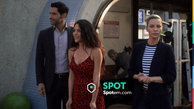 The red dress with leopard print Eve (Inbar Lavi) in Lucifer S04E07 ...