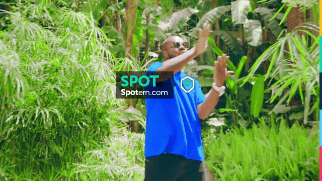 The blue shirt worn by Gims on GIMS, Maluma - Hola Señorita (Maria ...