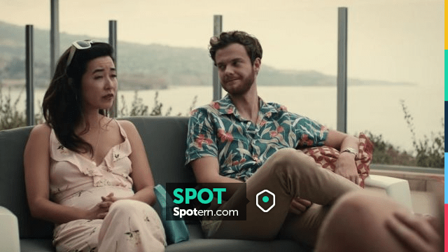 Casual khaki pants worn by Ben (Jack Quaid) as seen in Plus One | Spotern