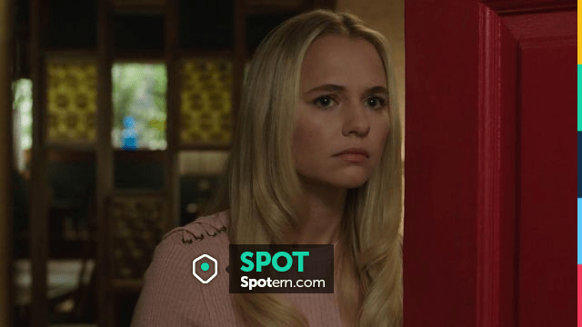 Pink Lace-up Shoulder Sweater worn by Mary Ellen (Madison Iseman) in ...