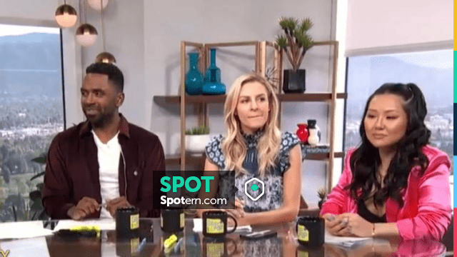 Matilda Blue Patern Mix Dress worn by Morgan Stewart on E! News April ...