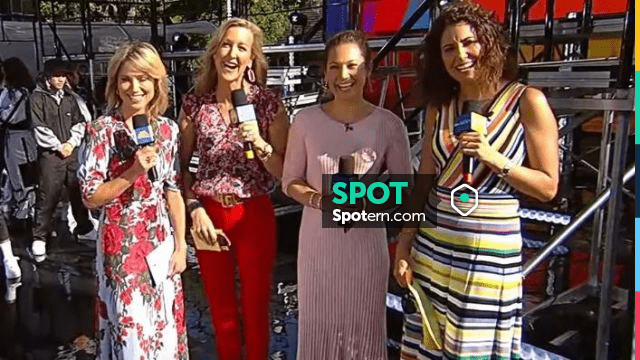 Milly Stripe Surplice Dress worn by Cecilia Vega on Good Morning ...