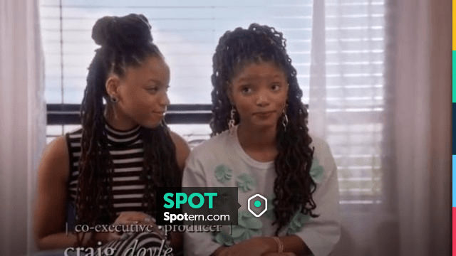 Floral Crop Tee worn by Sky Forster (Halle Bailey) in grown-ish ...