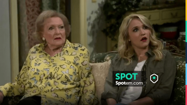 Kaki Bouton de Chemisier porté par Gabi Diamant (Emily Osment) chez les ...