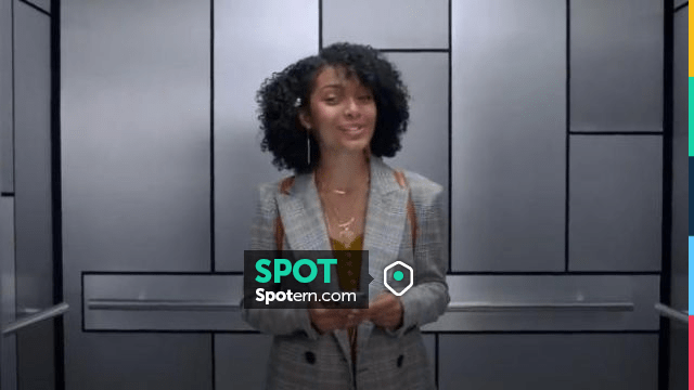 Zara Checked Coat worn by Zoey Johnson (Yara Shahidi) in grown-ish ...