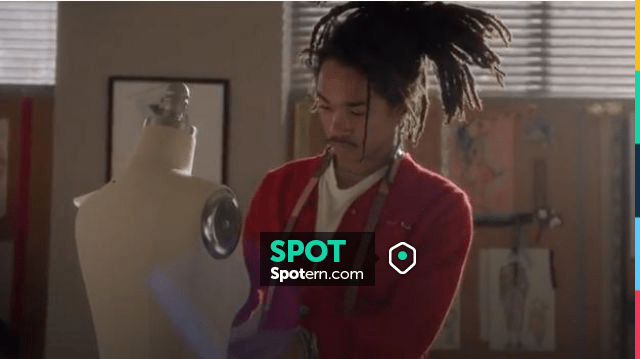 Double Heart red Cardigan worn by Luka Hall (Luka Sabbat) in grown-ish ...