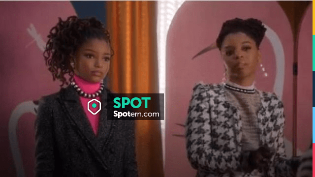 Neon Pink Turtleneck Ribbed Top worn by Sky Forster (Halle Bailey) in ...