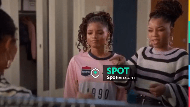 Pink Dope Striped-Colorblock Jersey worn by Sky Forster (Halle Bailey ...