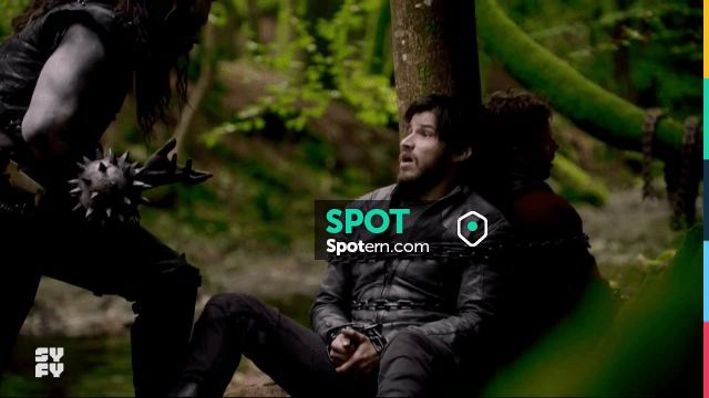 Black leather jacket worn by Seg-El (Cameron Cuffe) as seen in Krypton ...