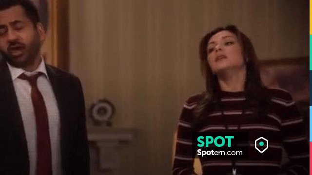 Nordstrom Signature Stripe Cashmere Sweater worn by Emily Rhodes ...