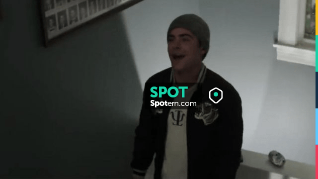 Black bomber with embroidered tiger worn by Teddy Sanders (Zac Efron ...