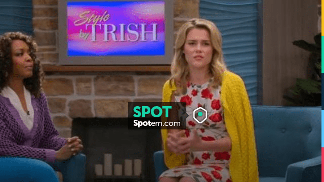 Sleeveless Stemmed-Rose Print Stretch-Cady Sheath Dress worn by Trish ...