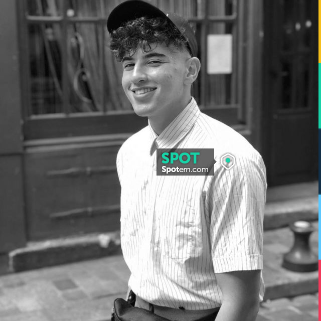 The white shirt with thin stripes worn by Just Riadh on his account ...