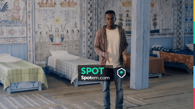 Blue denim pants worn by Josh (William Jackson Harper) in Midsommar ...