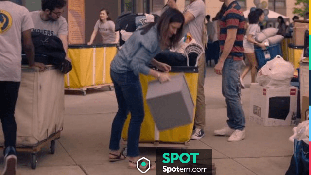 Brown flat sandals worn by Eve Fletcher (Kathryn Hahn) in Mrs. Fletcher ...