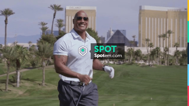 White Polo T-Shirt worn by Spencer Strasmore (Dwayne Johnson) in ...