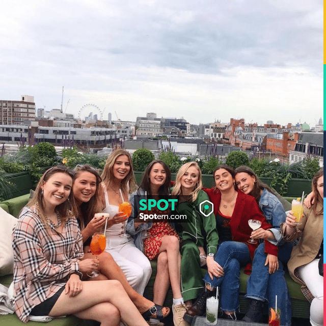 Olivia von Halle Coco Long PJ Set of Sophie Turner on the Instagram ...