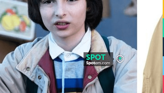 The jacket beige Mike Wheeler (Finn Wolfhard) in Stranger Things ...