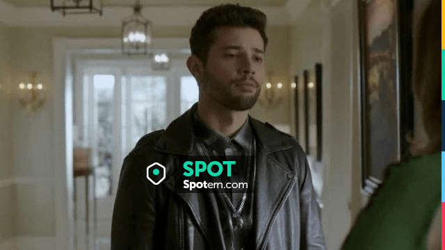 The biker jacket black of Sam Flores (Rafael de la Fuente) in Dynasty ...