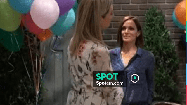 Bella Dahl Hipster Floral Shirt worn by Hayden Barnes (Rebecca Budig ...