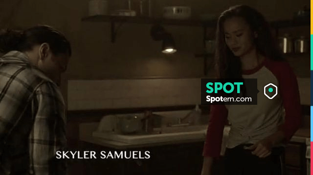 The red t-shirt and grey Alexander Wang worn by Clarice Fong (Jamie ...