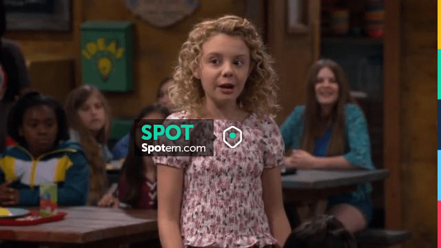 Zara Floral Stretch Blouse worn by Mallory James Mahoney in BUNK'D ...