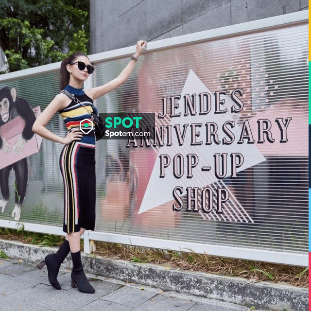 Jen­des Stu­dio Knit Halter Top worn by Jen Wu on the Instagram account ...