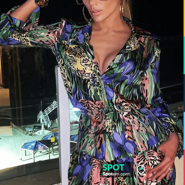 Gucci Printed Silk Twill Track Pants worn by Jennifer Lopez on the ...