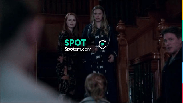 Kate Spade New York Navy pajarita-estampado en pijama de franela usado ...