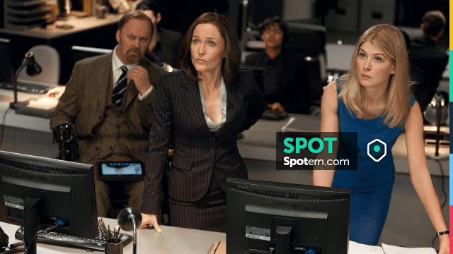 Blue Sleeveless Dress worn by Kate Sumner (Rosamund Pike) in Johnny ...