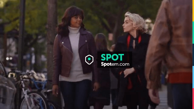 Ted Baker Purple Lizia Biker Jacket worn by Lt. Jasmine Gooden (Sharon ...